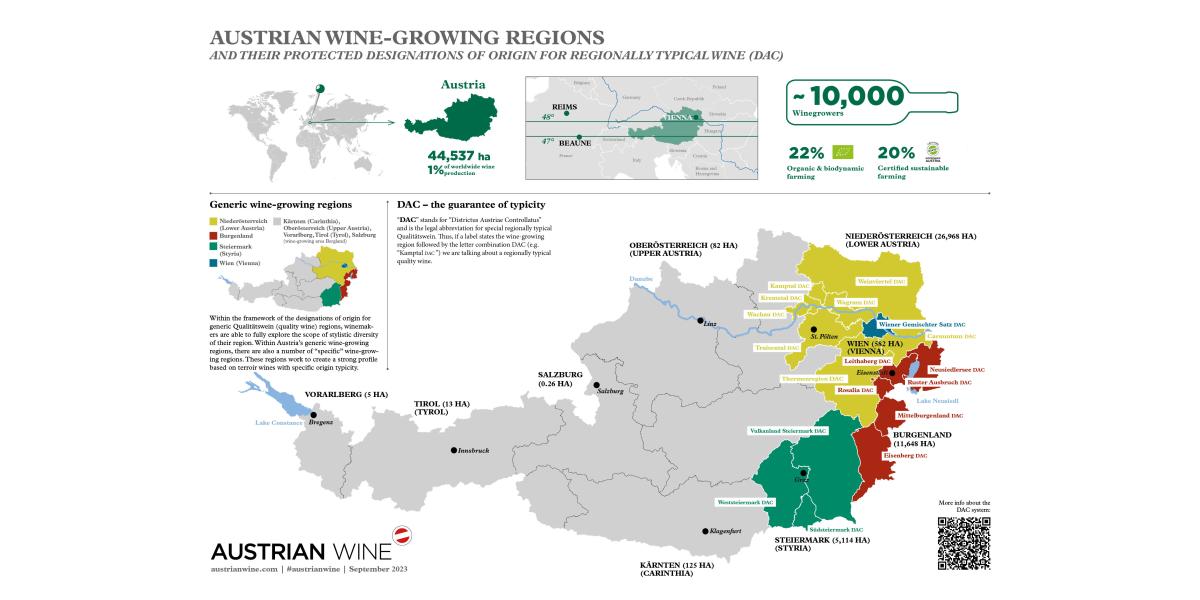 Map overview of “Austrian wine-growing regions” | Austrian Wine Shop
